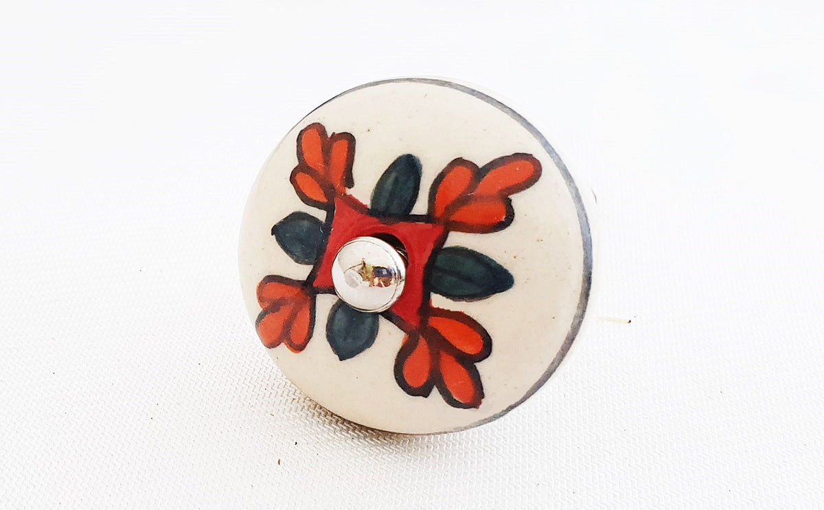 Ceramic Mexican aztec design 4cm round door knob e18d – Decorative door ...